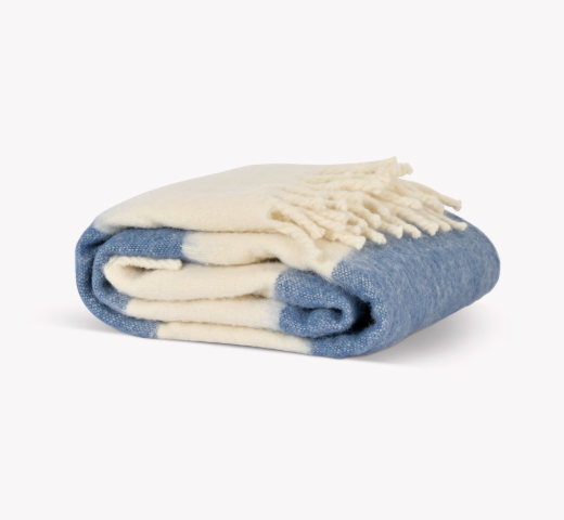 BLUE LEIGH Wide Stripe Natural Throw – Bowden Stores